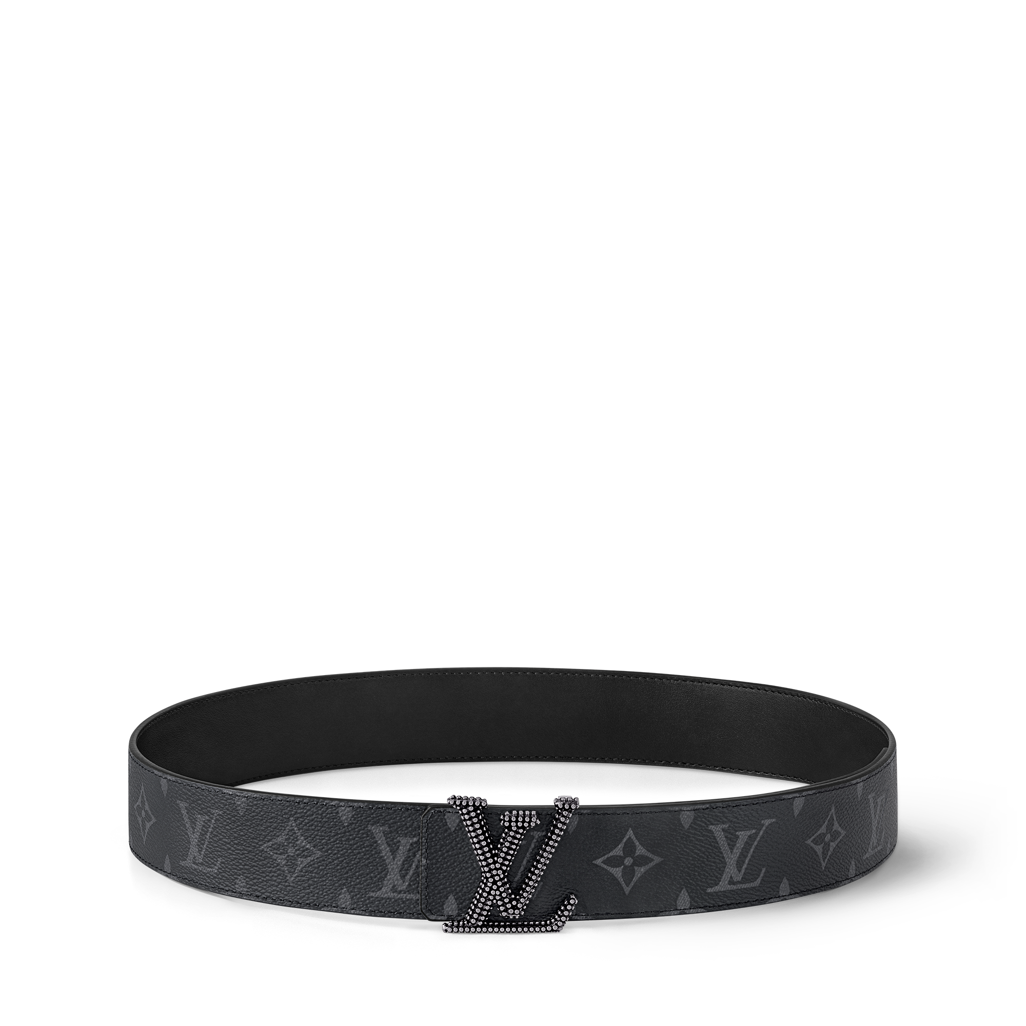 Ceinture LV Initiales Studs 40 mm réversible Toile Monogram Eclipse - Homme - Accessoires ...